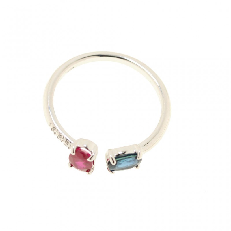 Sapphire and ruby ring